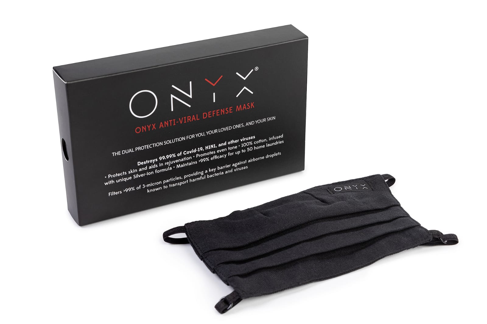 Silver Ion Defense Mask - Onyx